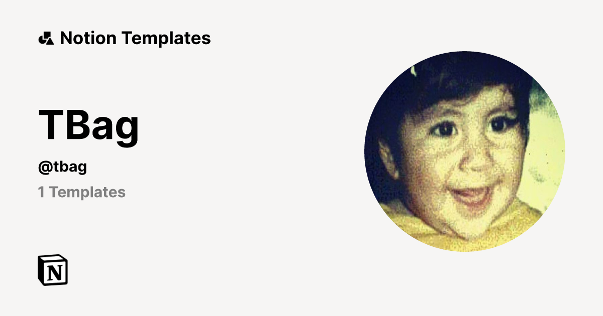 TBag | Template Creator | Notion Marketplace
