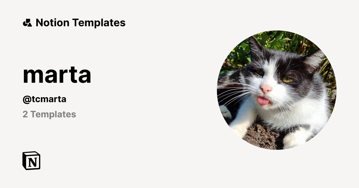 marta | Template Creator | Notion Marketplace