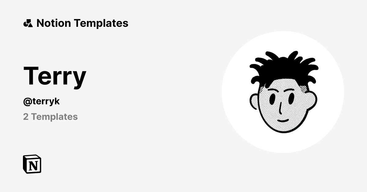Terry | Template Creator | Notion Marketplace
