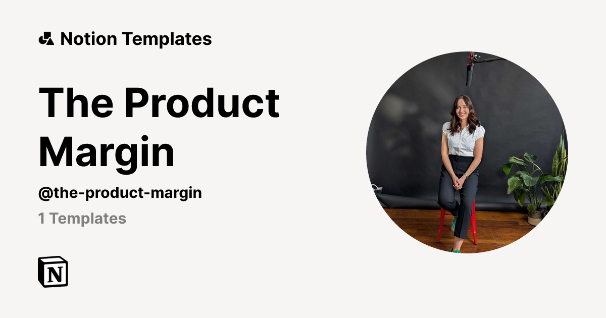 The Product Margin | Template Creator | Notion Marketplace
