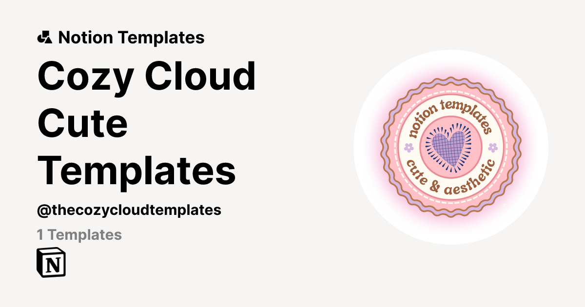 Cozy Cloud Cute Templates | Template Creator | Notion Marketplace