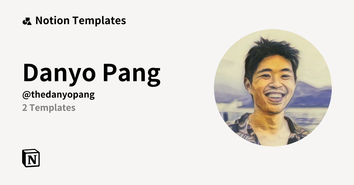 Danyo Pang | Template Creator | Notion Marketplace
