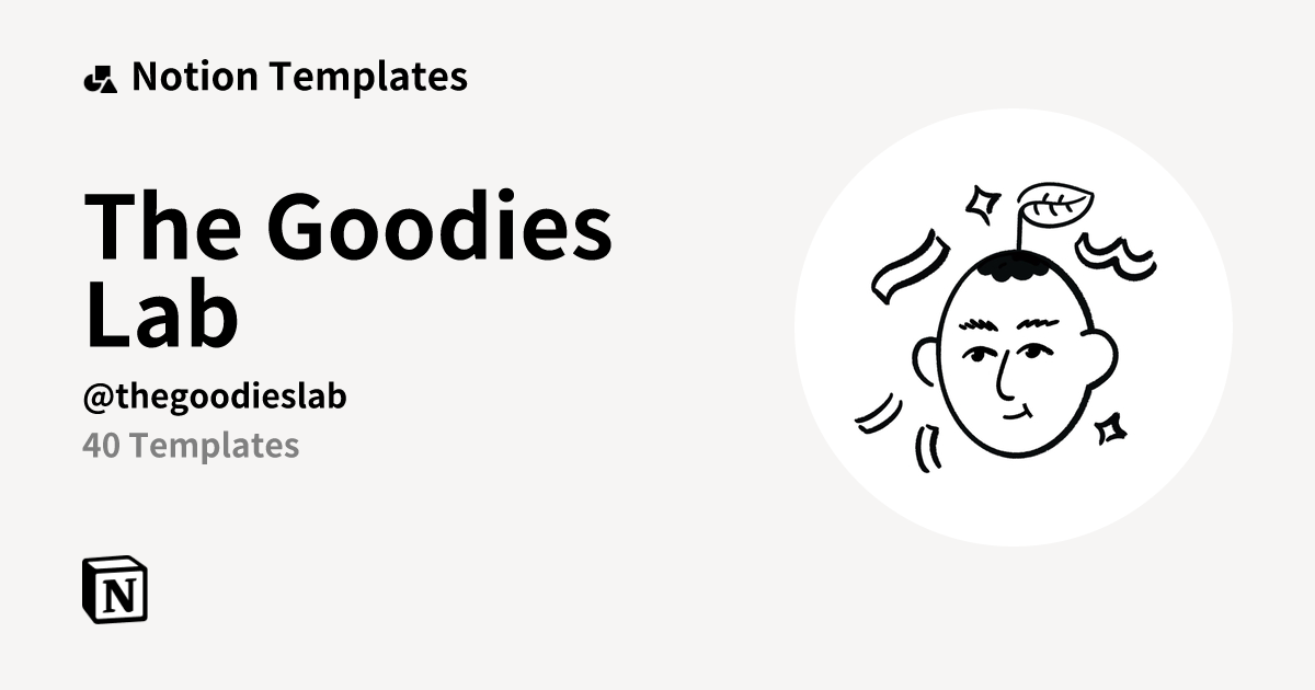 The Goodies Lab | Template Creator | Notion Marketplace