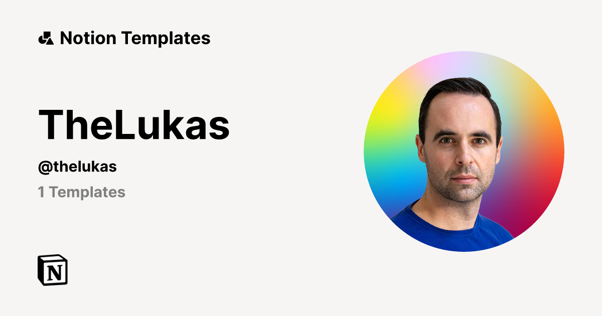 TheLukas | Template Creator | Notion Marketplace