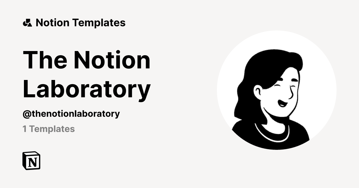 The Notion Laboratory | Template Creator | Notion Marketplace