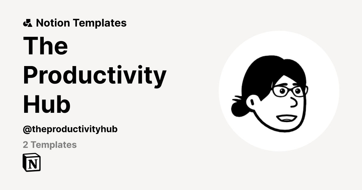 The Productivity Hub | Template Creator | Notion Marketplace