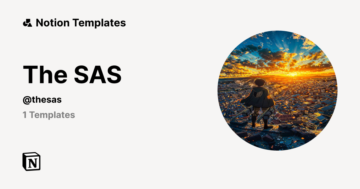 The SAS | Template Creator | Notion Marketplace