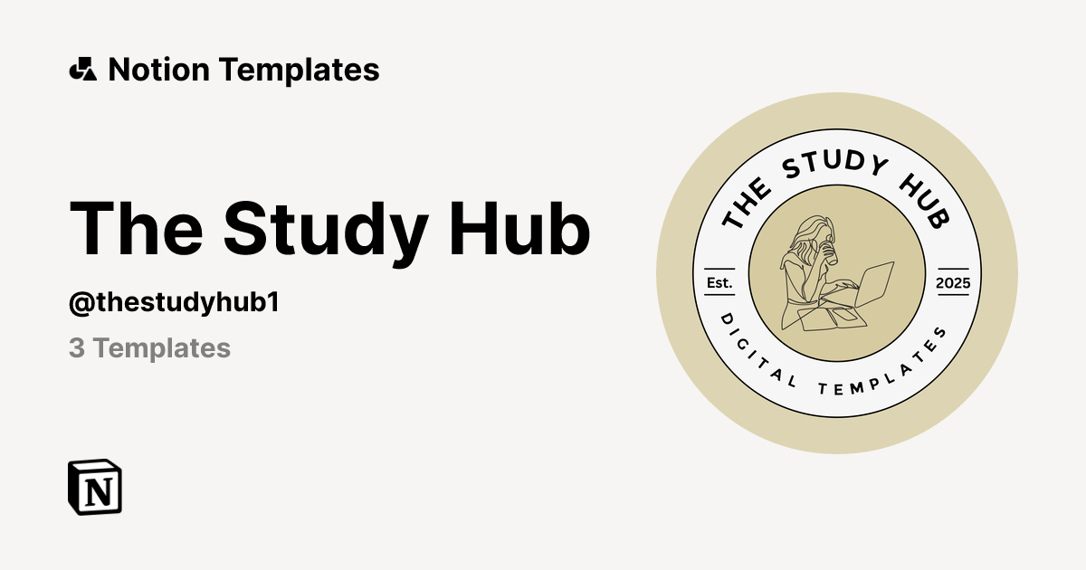 The Study Hub | Template Creator | Notion Marketplace