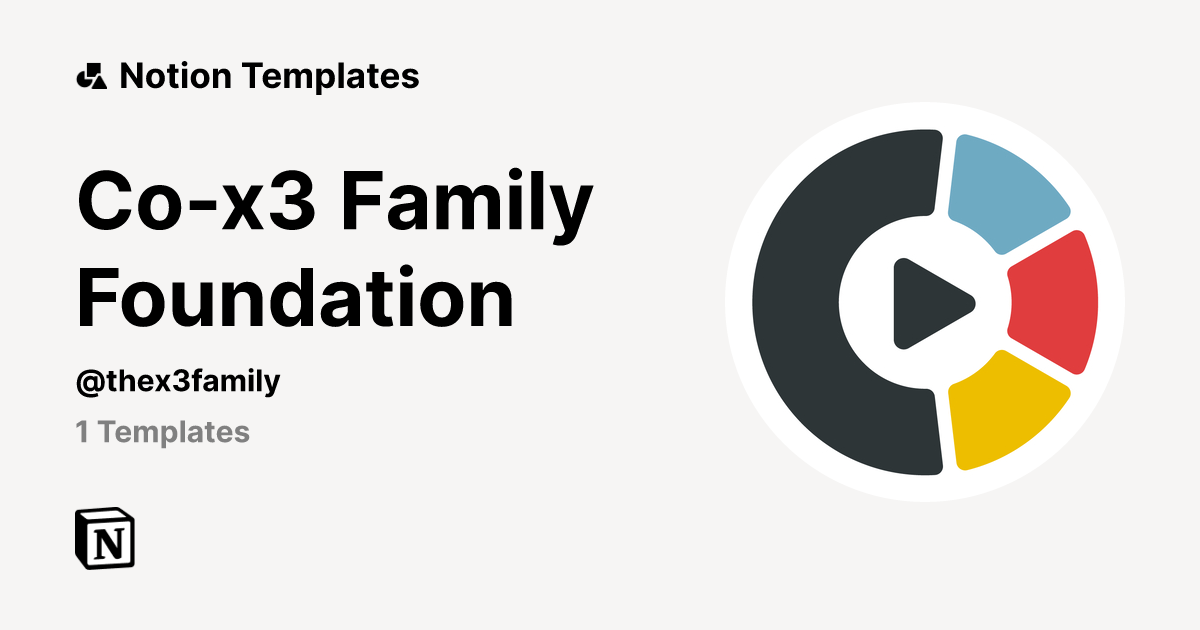 Co-x3 Family Foundation | Template Creator | Notion Marketplace