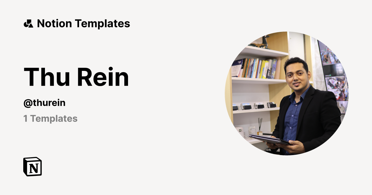 Thu Rein | Template Creator | Notion Marketplace