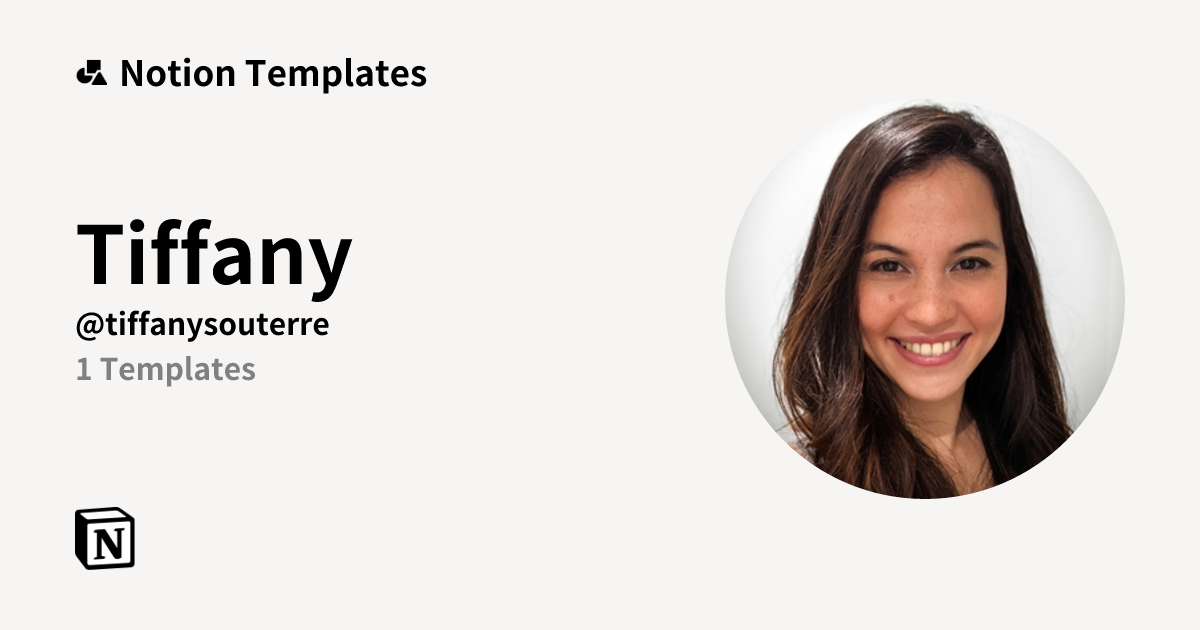 Tiffany | Template Creator | Notion Marketplace