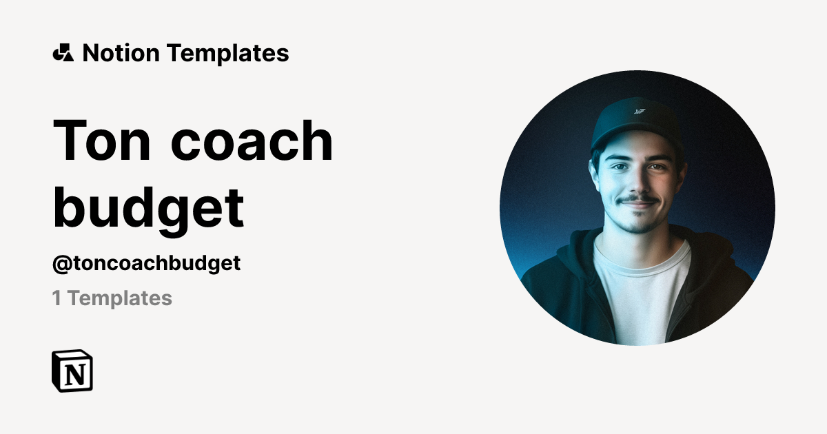 Ton coach budget | Template Creator | Notion Marketplace
