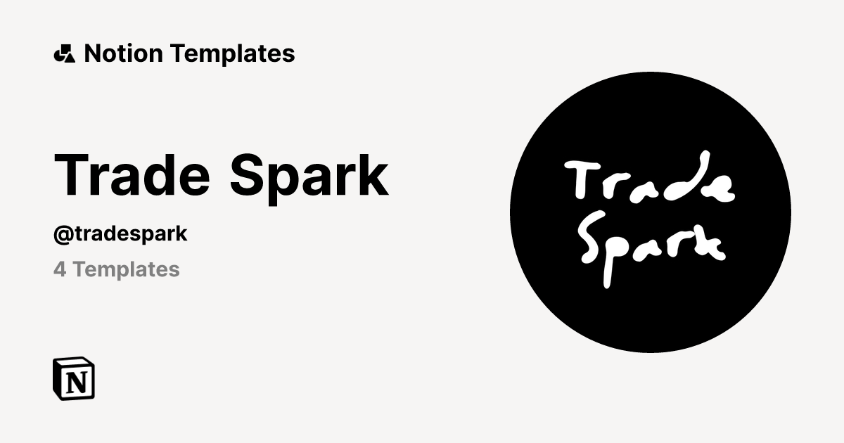 Trade Spark | Template Creator | Notion Marketplace