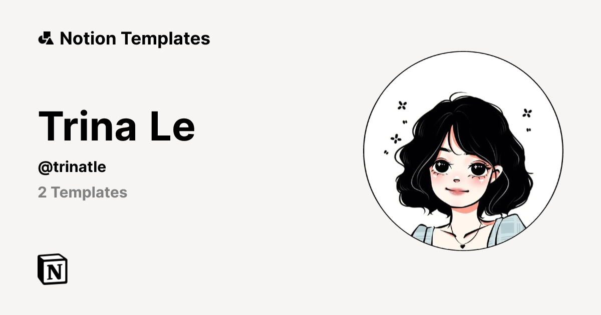 Trina Le | Template Creator | Notion Marketplace