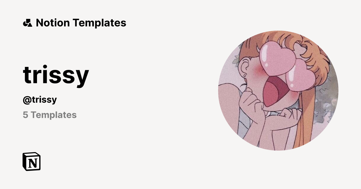 trissy | Template Creator | Notion Marketplace