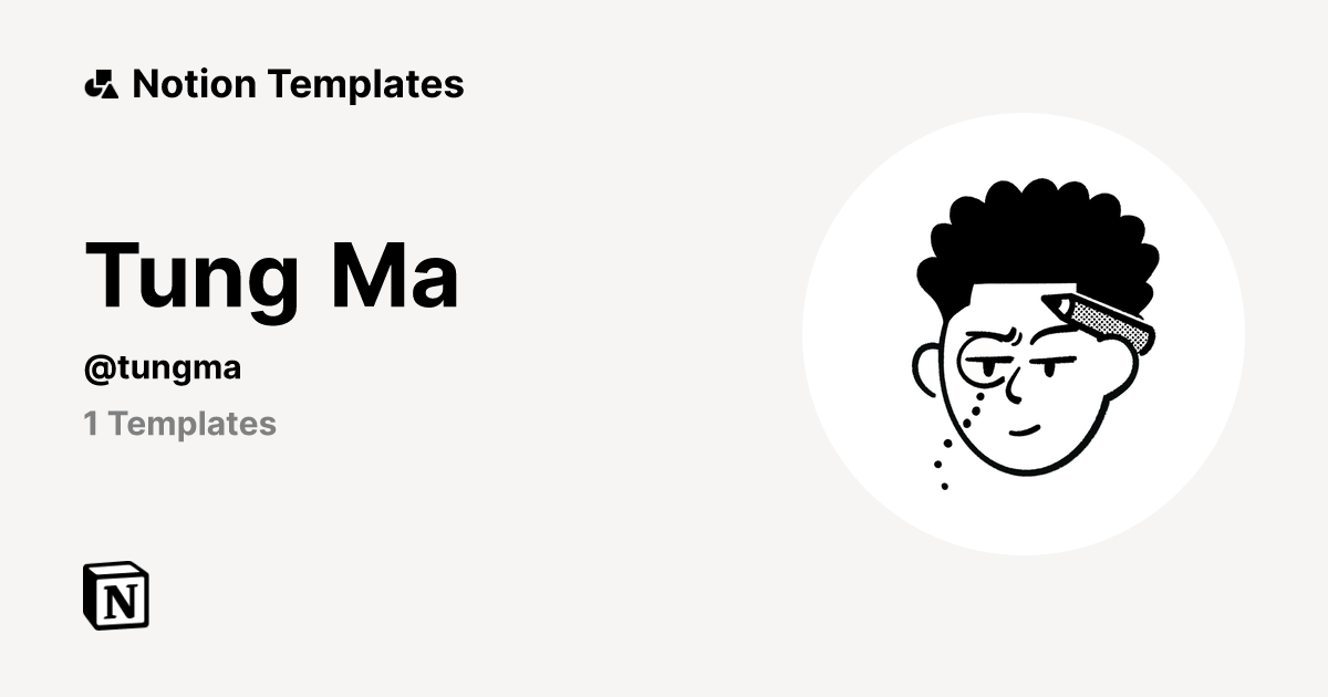 Tung Ma | Template Creator | Notion Marketplace