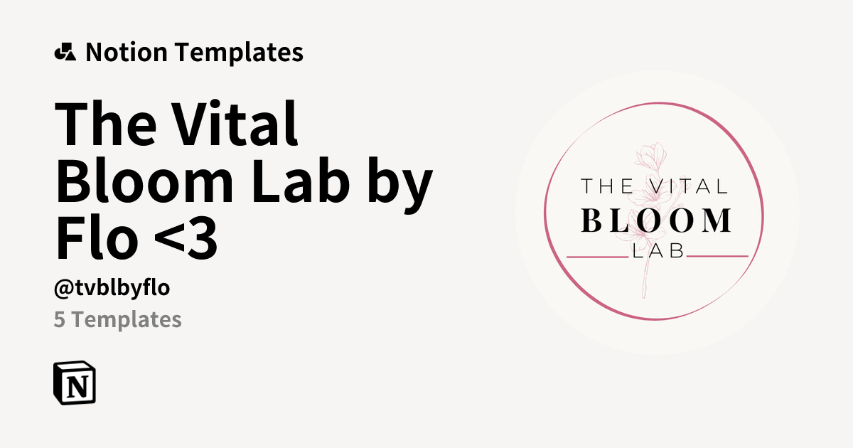 The Vital Bloom Lab by Flo