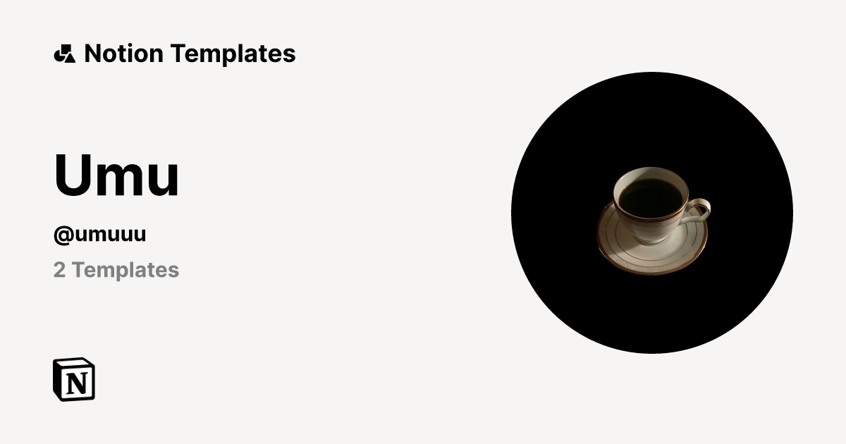 Umu | Template Creator | Notion Marketplace
