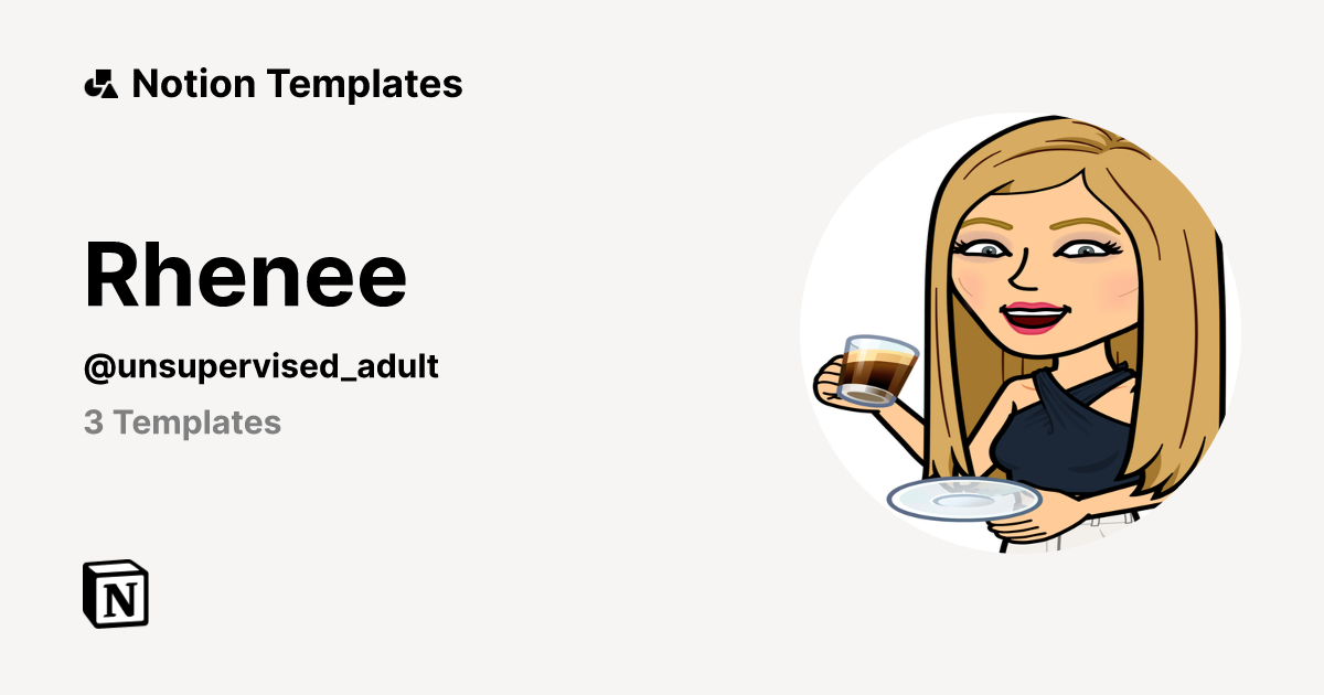 Rhenee | Template Creator | Notion Marketplace