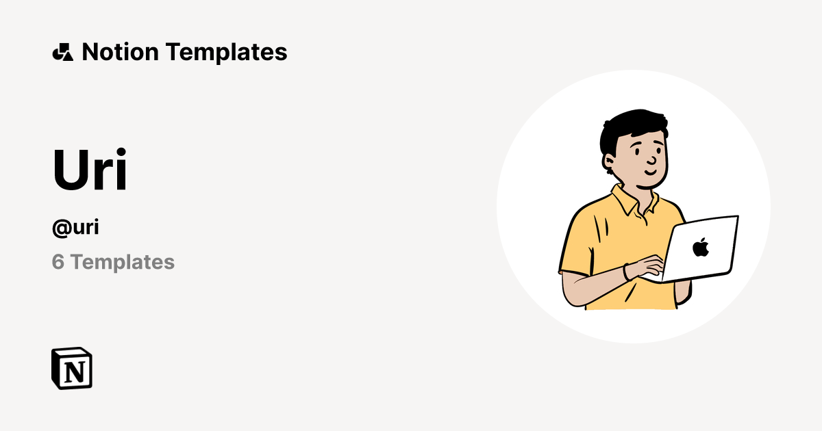 Uri | Template Creator | Notion Marketplace