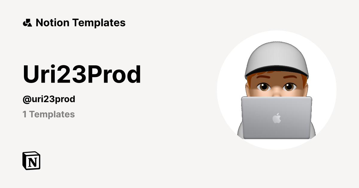 Uri23Prod | Template Creator | Notion Marketplace