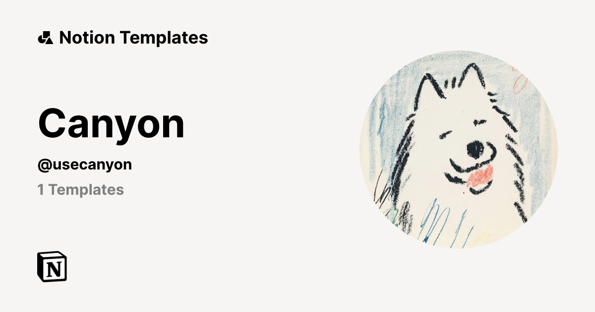 Canyon | Template Creator | Notion Marketplace