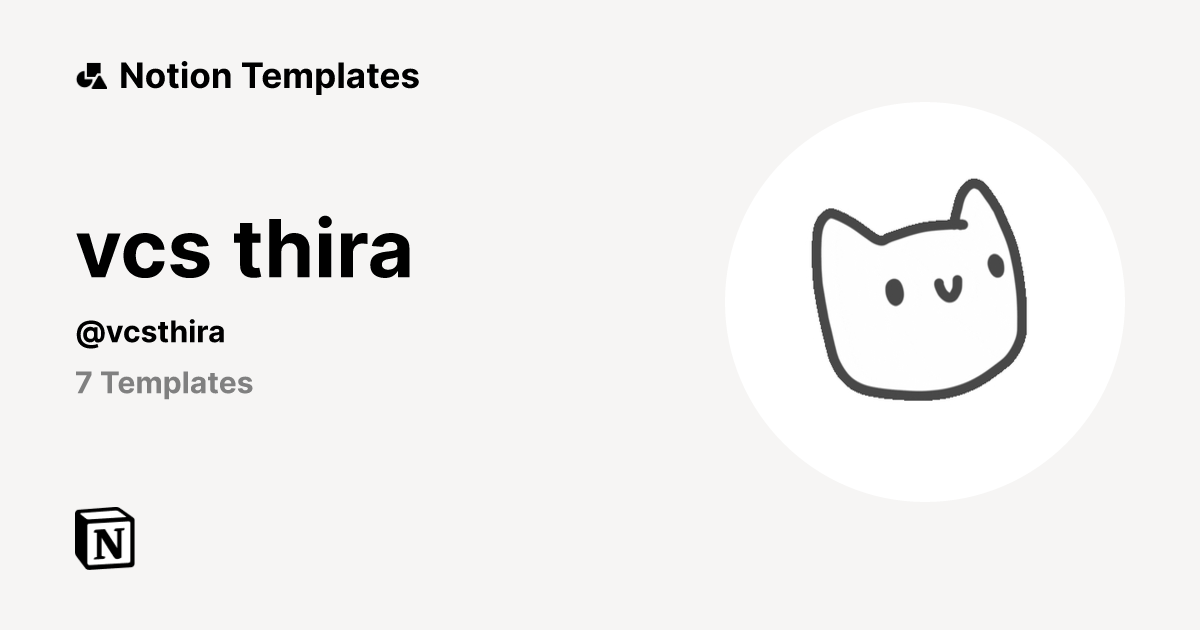 vcs thira | Template Creator | Notion Marketplace