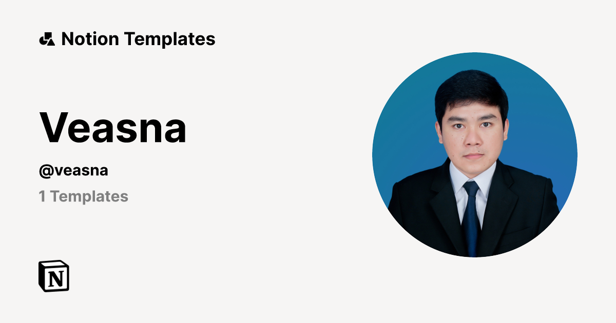 Veasna | Template Creator | Notion Marketplace