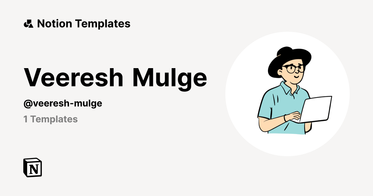 Veeresh Mulge | Template Creator | Notion Marketplace