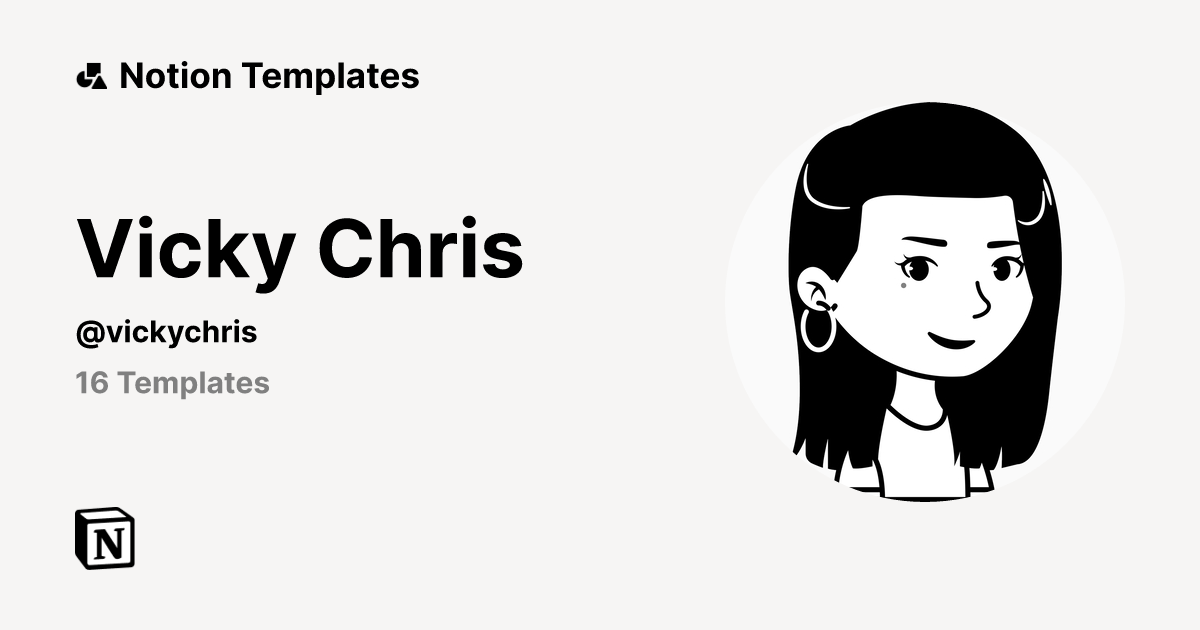 Vicky Chris | Template Creator | Notion Marketplace