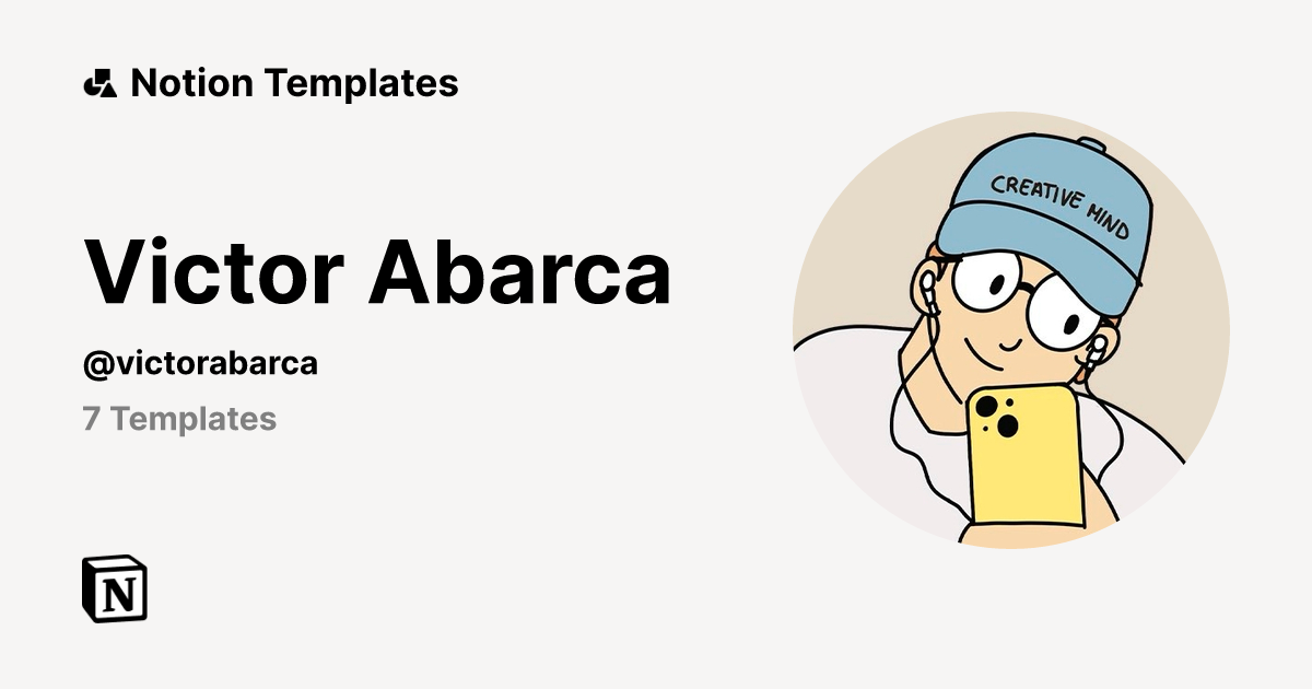 Victor Abarca | Template Creator | Notion Marketplace