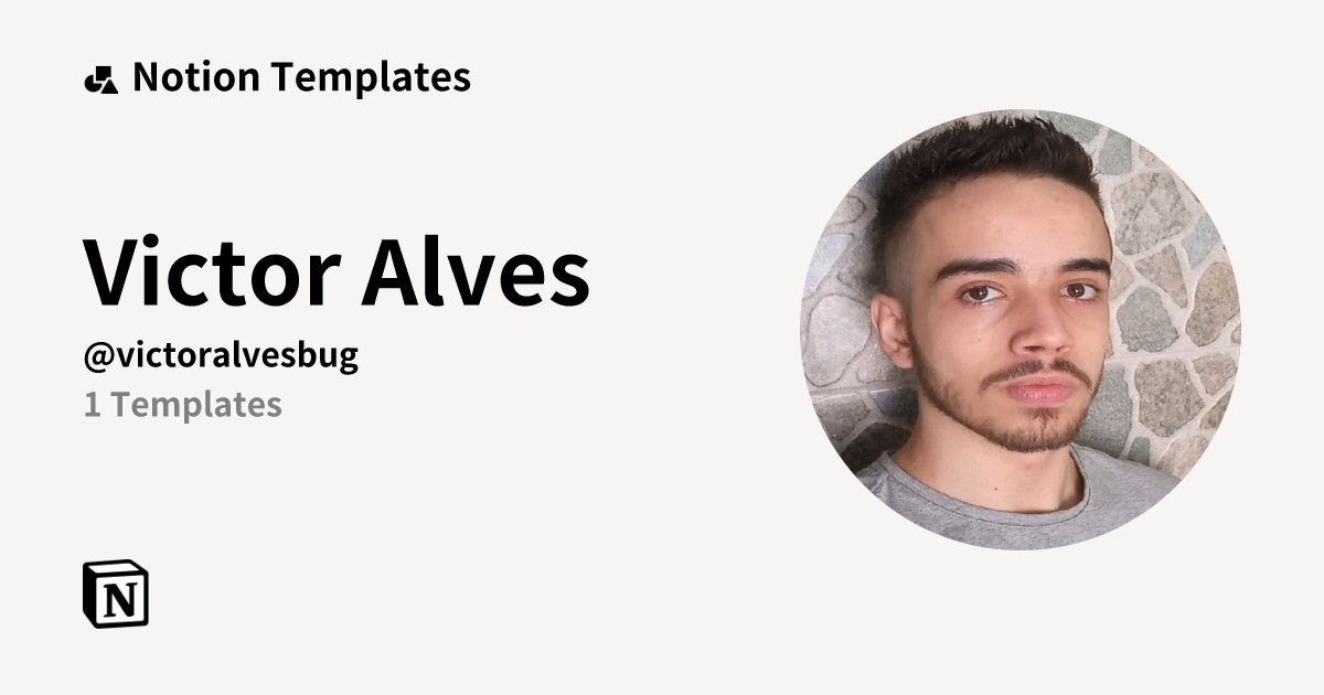 Victor Alves | Template Creator | Notion Marketplace