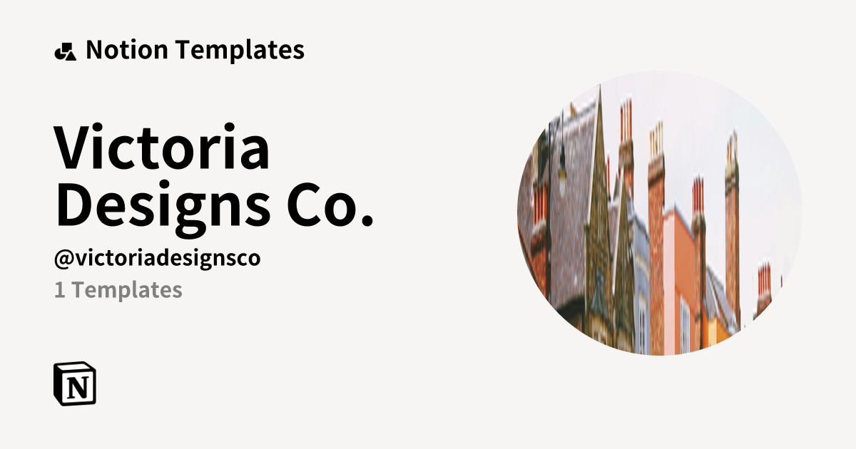 Victoria Designs Co. | Template Creator | Notion Marketplace