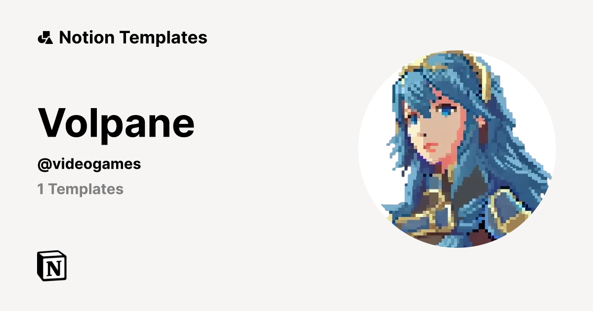 Volpane | Template Creator | Notion Marketplace