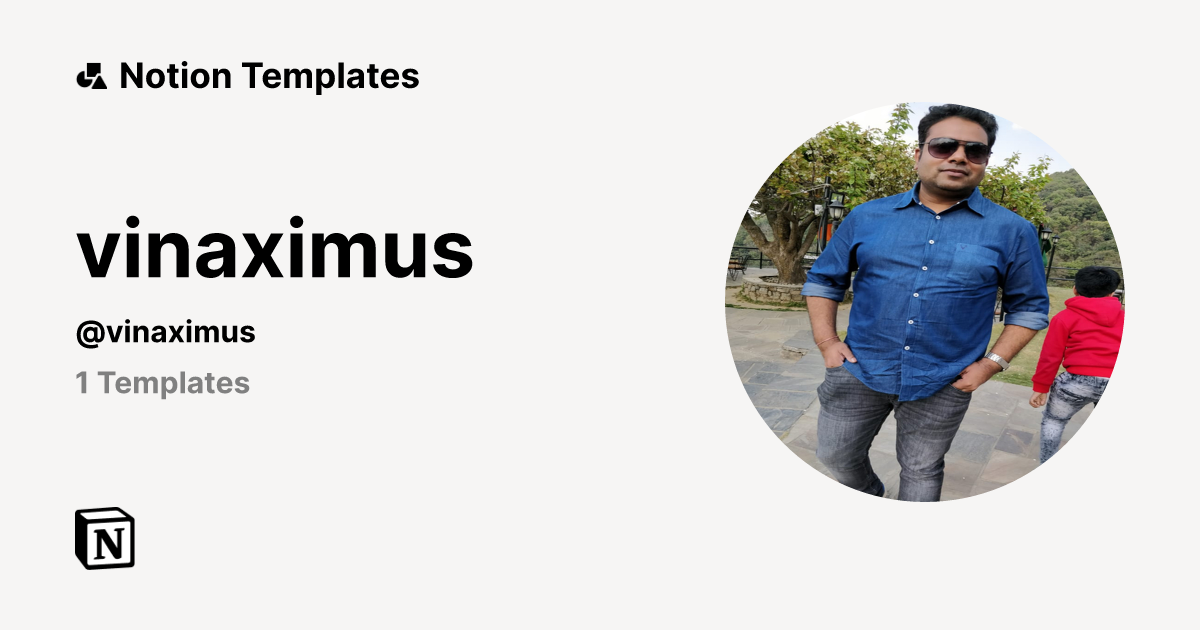 vinaximus | Template Creator | Notion Marketplace