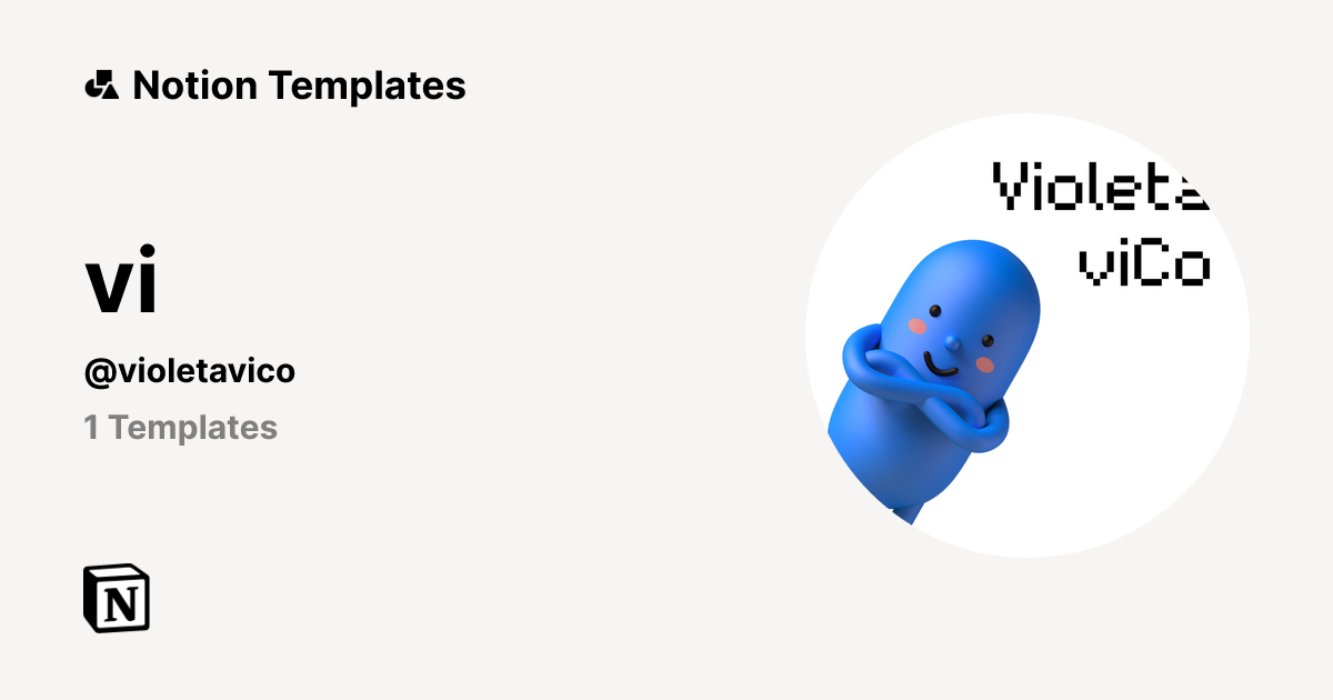 vi | Template Creator | Notion Marketplace