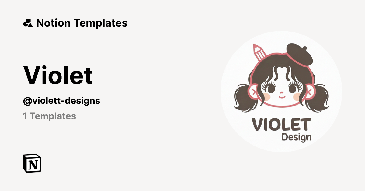 Violet | Template Creator | Notion Marketplace