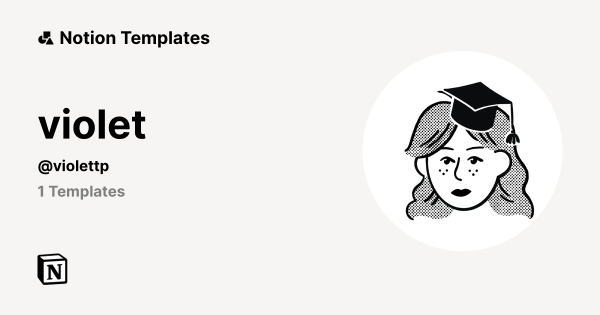 violet | Template Creator | Notion Marketplace