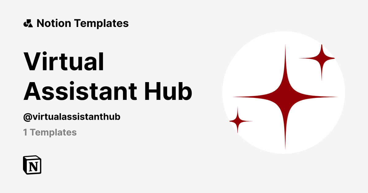 Virtual Assistant Hub | Template Creator | Notion Marketplace