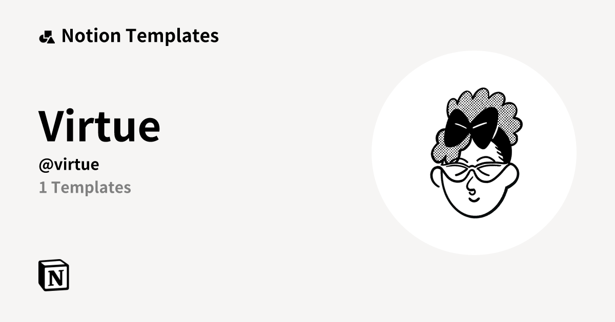 Virtue | Template Creator | Notion Marketplace
