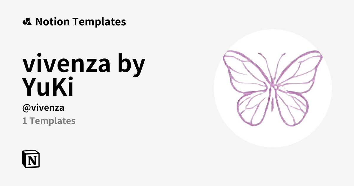 vivenza by YuKi | Template Creator | Notion Marketplace