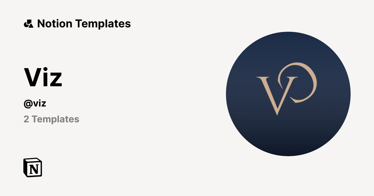 Viz | Template Creator | Notion Marketplace
