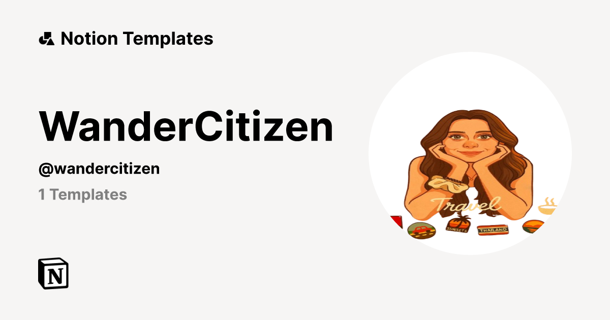 WanderCitizen | Template Creator | Notion Marketplace