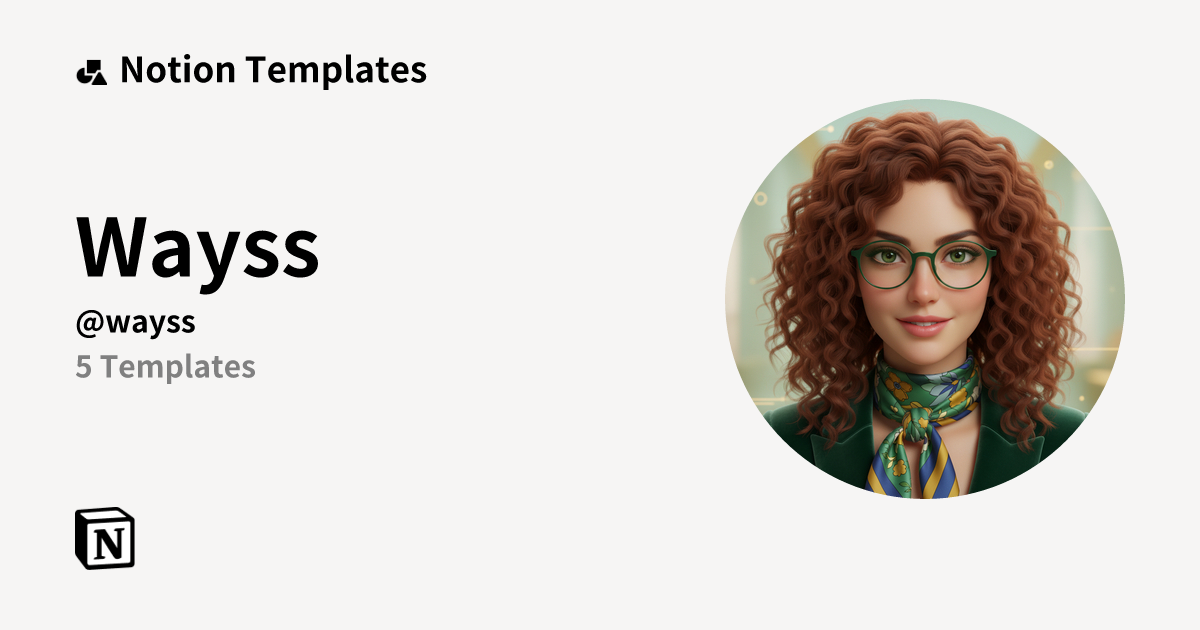Wayss | Template Creator | Notion Marketplace