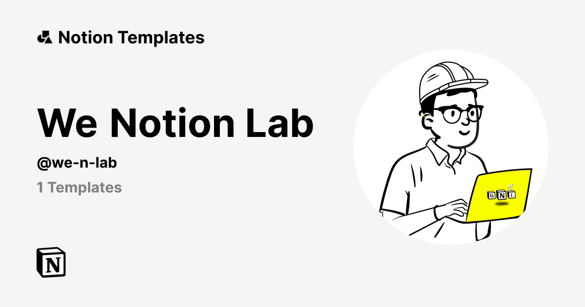 We Notion Lab | Template Creator | Notion Marketplace
