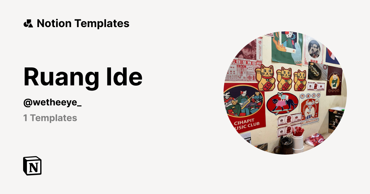 Ruang Ide | Template Creator | Notion Marketplace