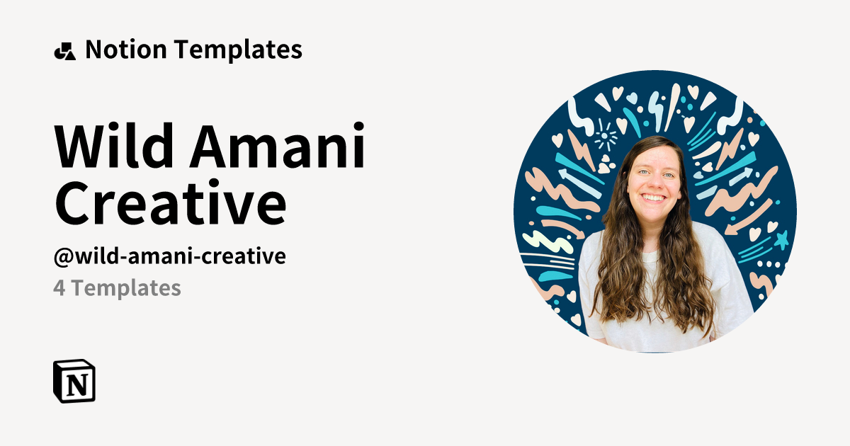 Wild Amani Creative | Template Creator | Notion Marketplace