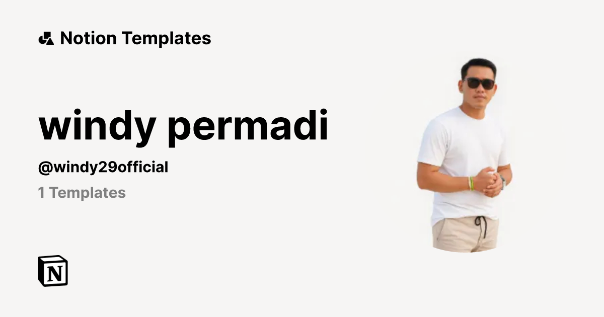 windy permadi | Template Creator | Notion Marketplace