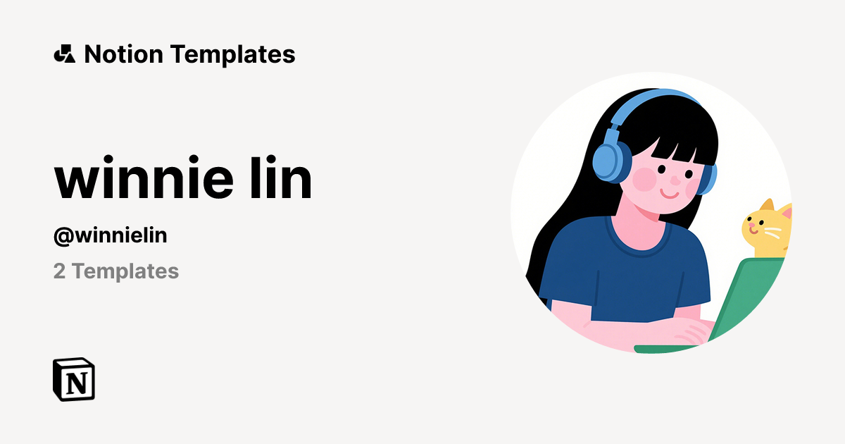 winnie lin | Template Creator | Notion Marketplace