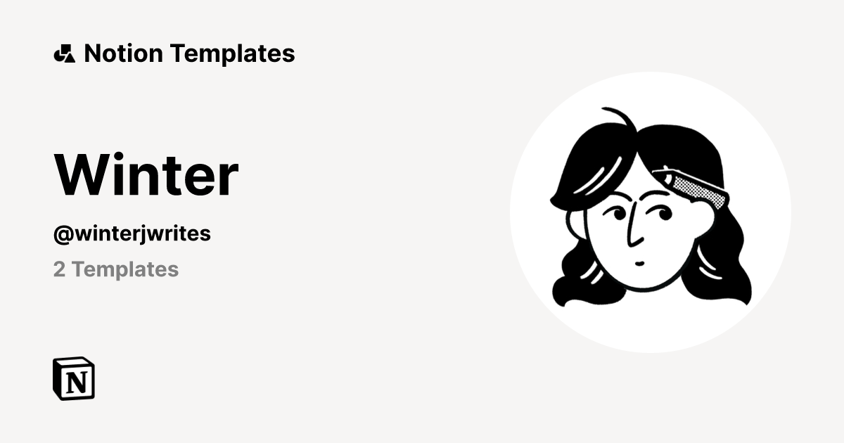 Winter | Template Creator | Notion Marketplace
